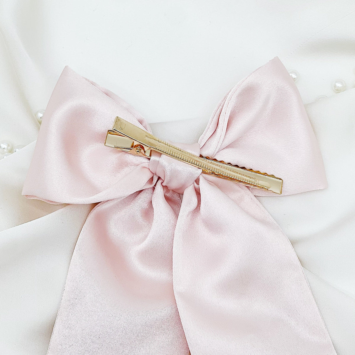 Rabbit Pink Bespoke Pearl Bow – Bebetheory